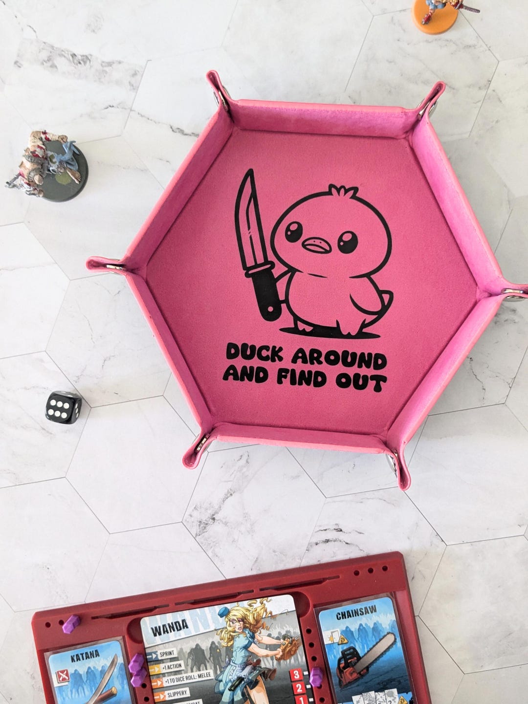 Duck Around Velvet Dice Tray - TTRPG Accessories - Gamer Gift - Board ...