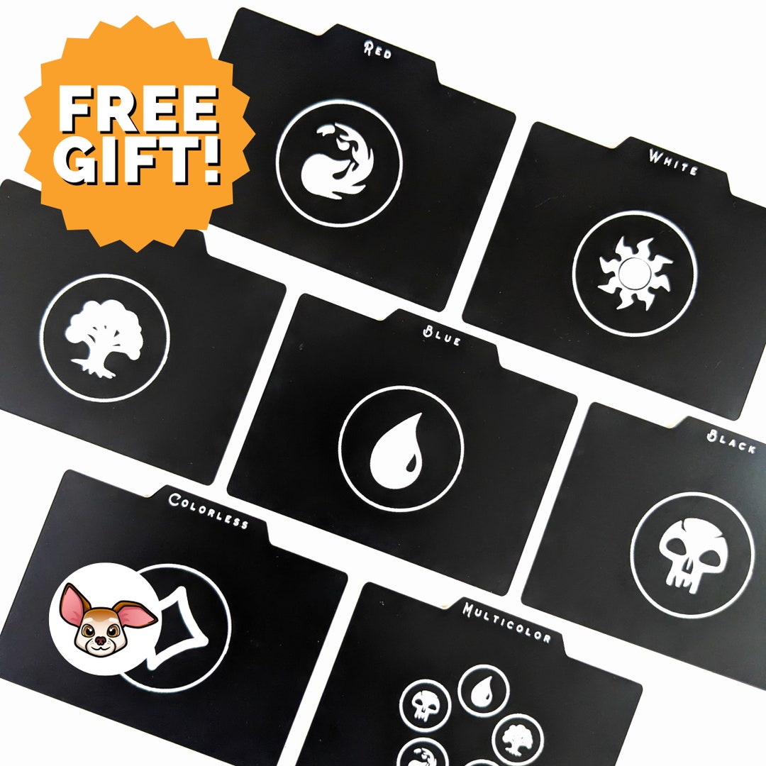 7x Magic the Gathering MTG Horizontal Card Dividers - Black and White ...