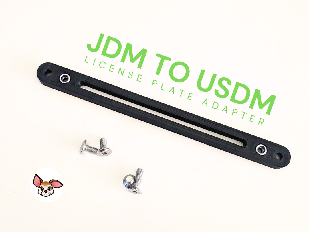 JDM to US/USDM License Plate Mount Adapter - Stainless Hardware - Kei ...