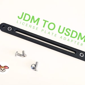 JDM to US/USDM License Plate Mount Adapter - Stainless Hardware - Kei ...