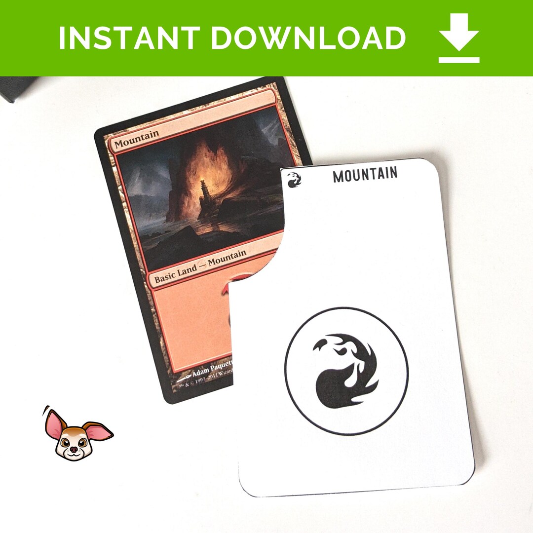 Notched MTG Card Divider Printable - Vertical Card Divider- US Letter ...