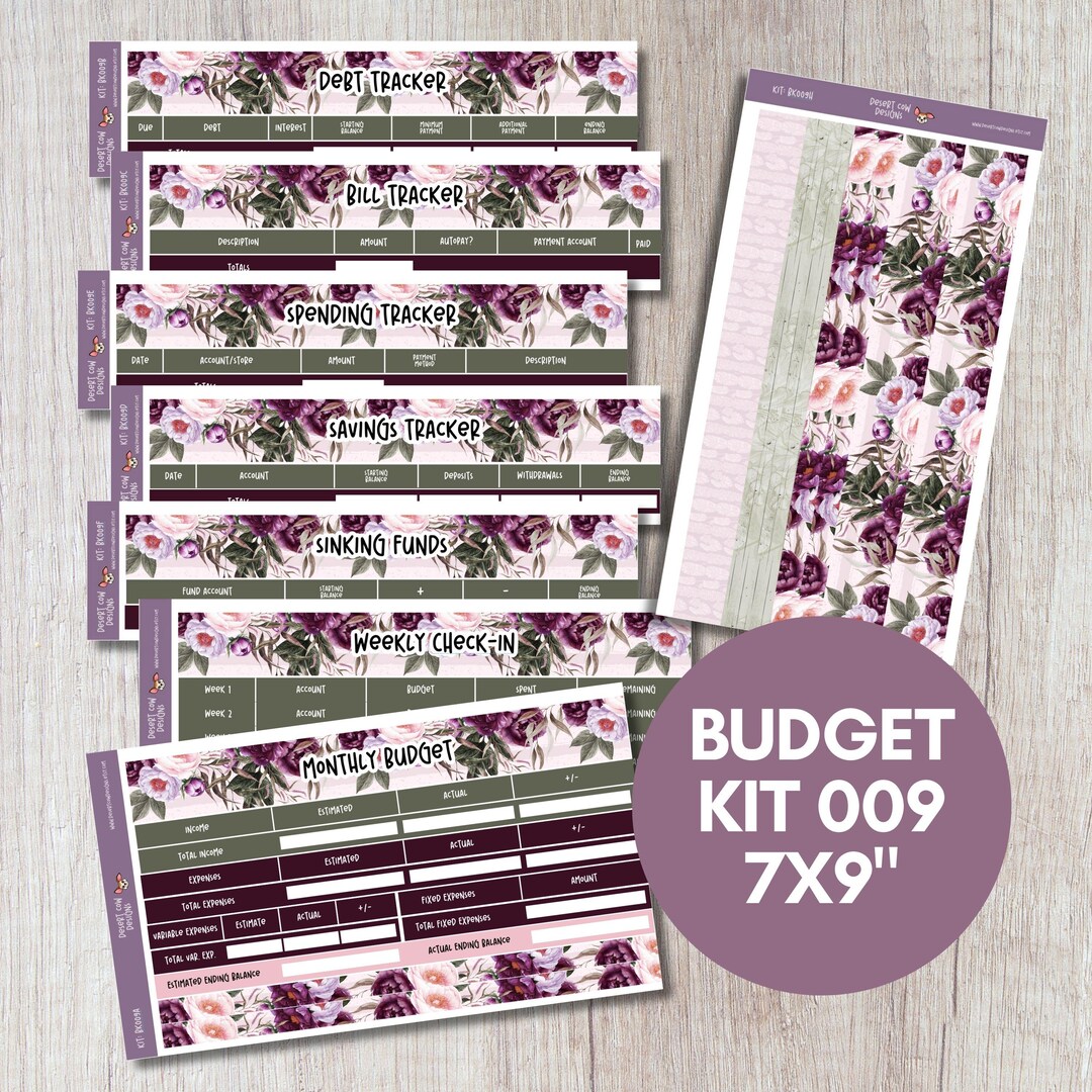 7x9 Budget Sticker Kit - BK009 - Etsy