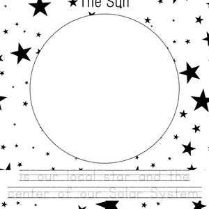 Solar System 18-page Bundle | Print, Flashcards, Tracing, Coloring ...