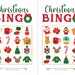 Printable Christmas Holiday Bingo Game Cards, Call Cards and ...