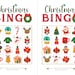 Printable Christmas Holiday Bingo Game Cards, Call Cards and ...