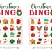 Printable Christmas Holiday Bingo Game Cards, Call Cards and ...