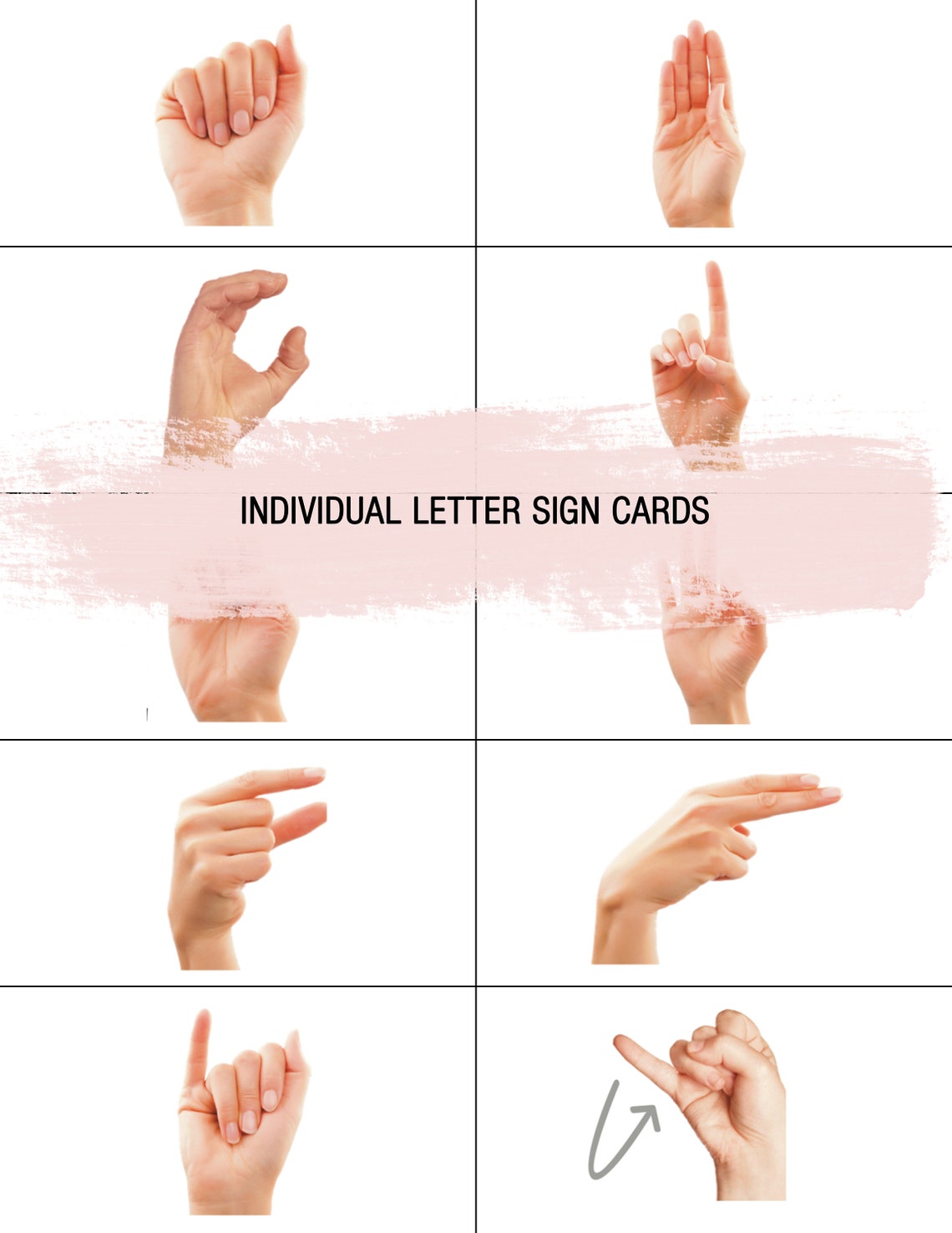 ASL Alphabet, Sign Language Alphabet Matching Worksheets, Educational ...