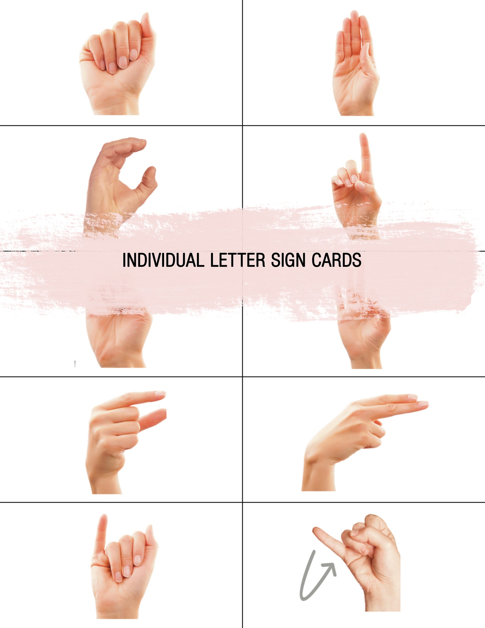 ASL Alphabet, Sign Language Alphabet | Matching Worksheets, Educational ...