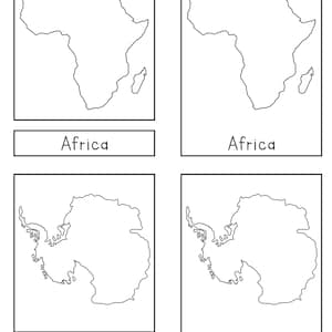 Continents BUNDLE, Facts and Coloring Pages, Worksheets, 3-part Cards ...
