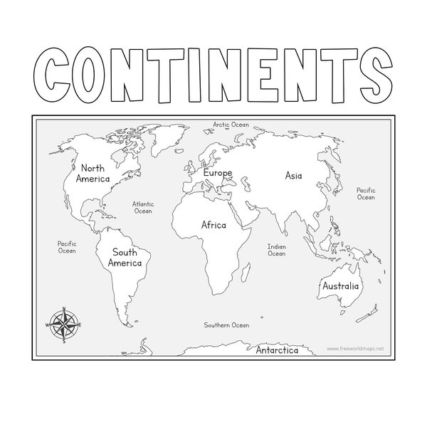 Coloring Continents - Etsy