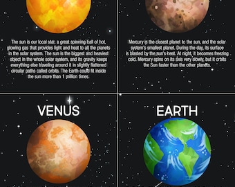 Solar System Flashcards With Bible Verse | Educational Cards, Printable ...