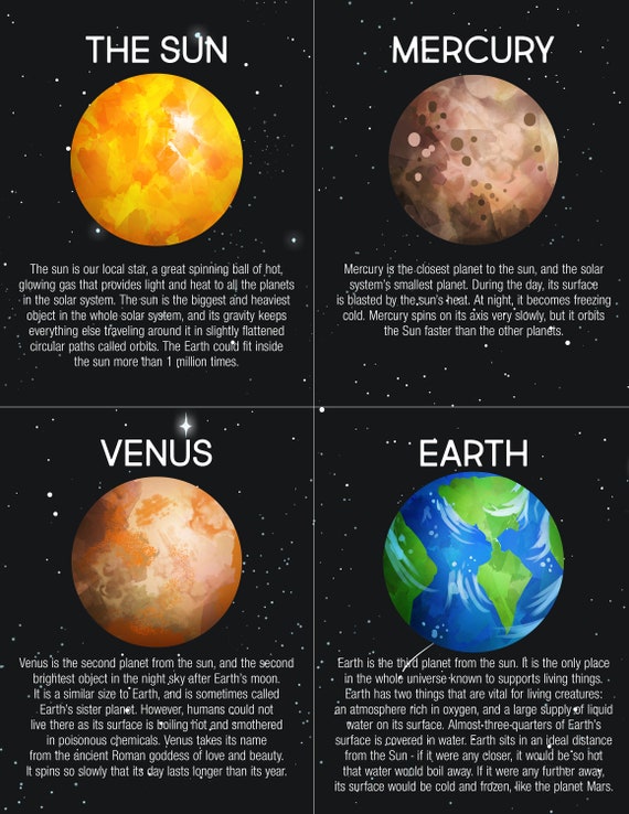 Solar System Flash Cards Terrific