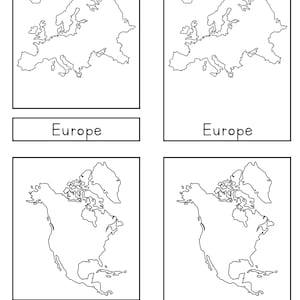 Continents BUNDLE, Facts and Coloring Pages, Worksheets, 3-part Cards ...