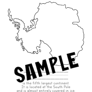 Continents BUNDLE, Facts and Coloring Pages, Worksheets, 3-part Cards ...