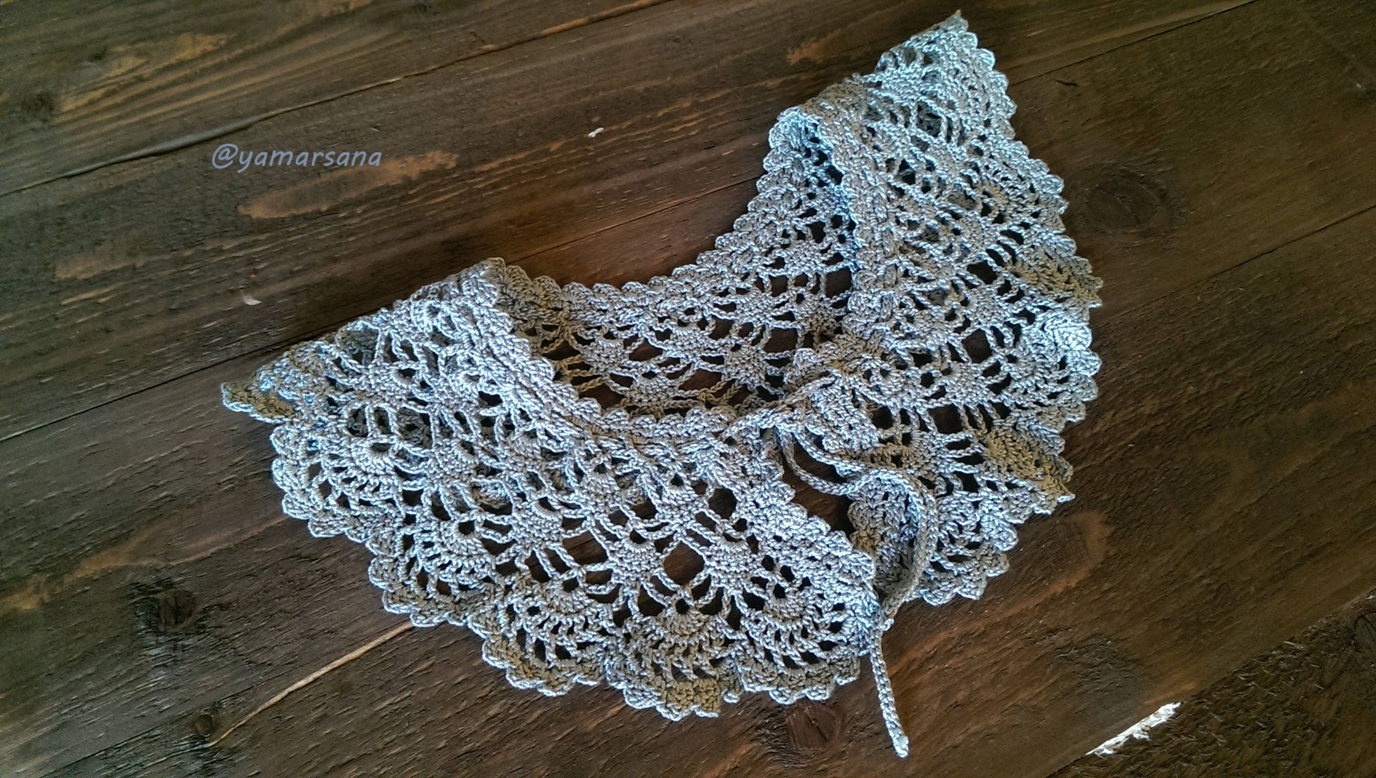 Gray Crocheted Lace Collar Necklace Necklace Crocheted Lace - Etsy