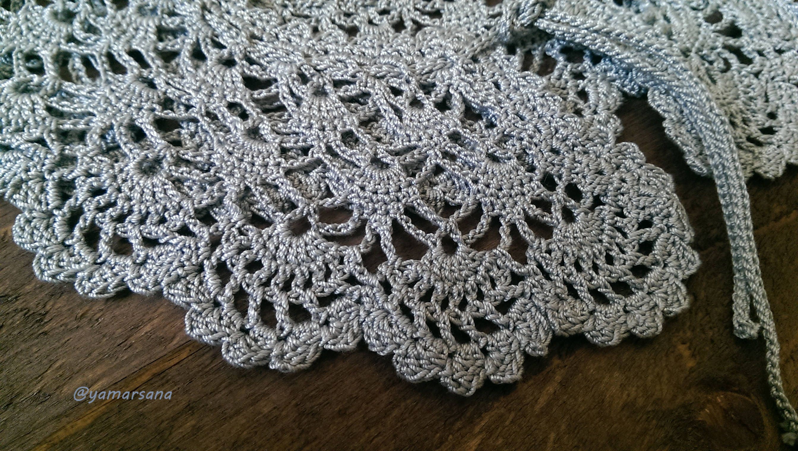 Gray crocheted lace collar necklace Necklace crocheted Lace | Etsy