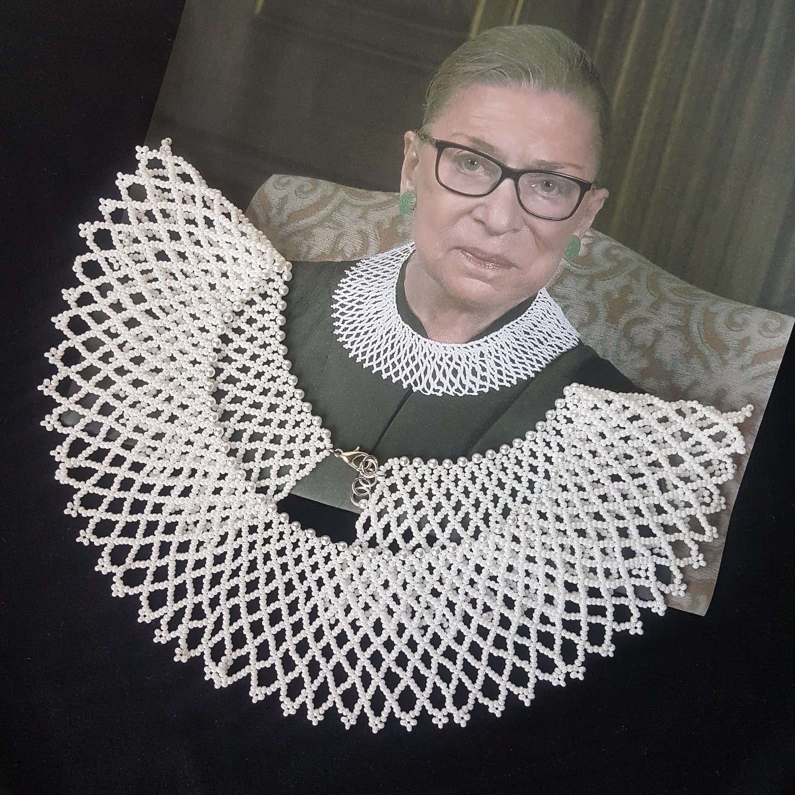 Ginsburg Collar RBG Necklace Pearl Necklace for Women Seed - Etsy