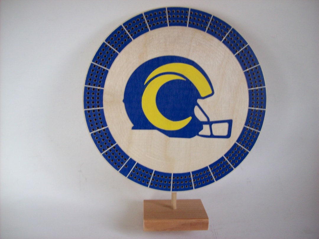 L A Rams Custom Cribbage Board - Etsy