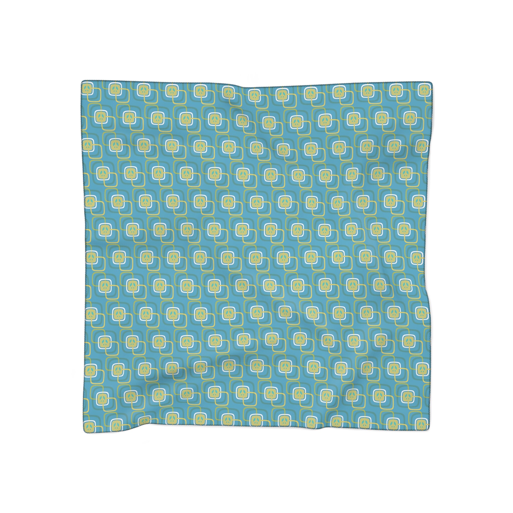 Mid Century Modern Square Peace Scarf in Poly Chiffon or Poly Voile ...