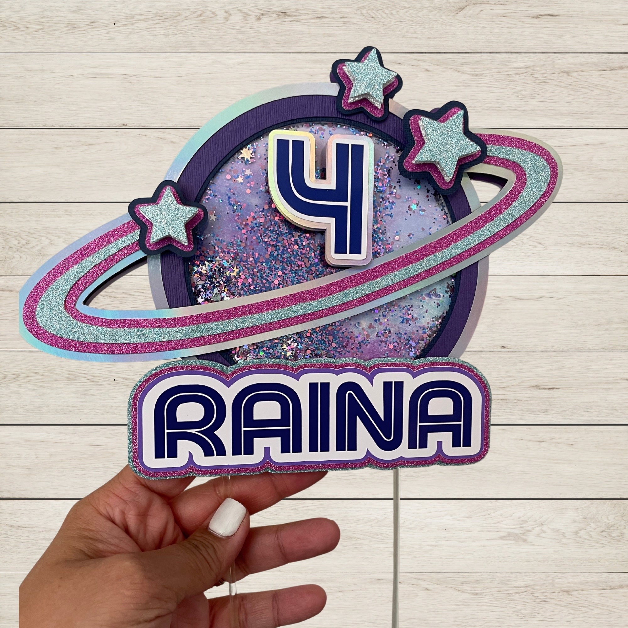 Space Cake Topper, Galaxy Cake Topper Birthday, Outer Space Cake Topper ...