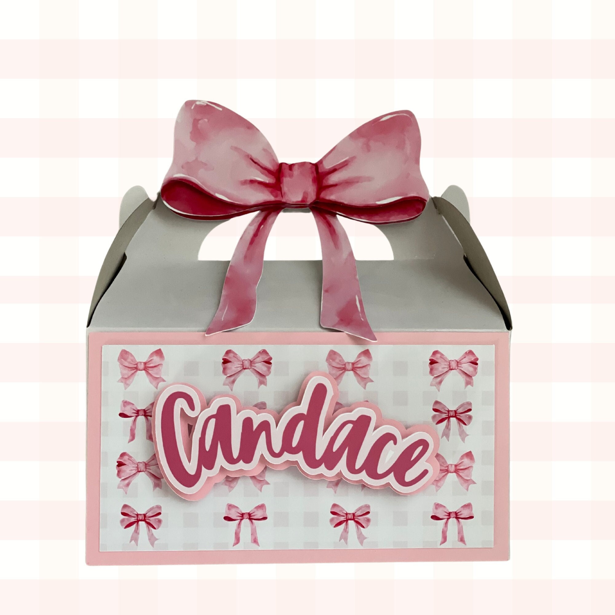 Coquette Gable Boxes Custom , Coquette Pink Bow, Pink Bow Boxes for ...