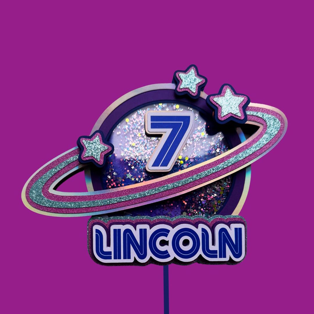 Space Cake Topper, Galaxy Cake Topper Birthday, Outer Space Cake Topper ...
