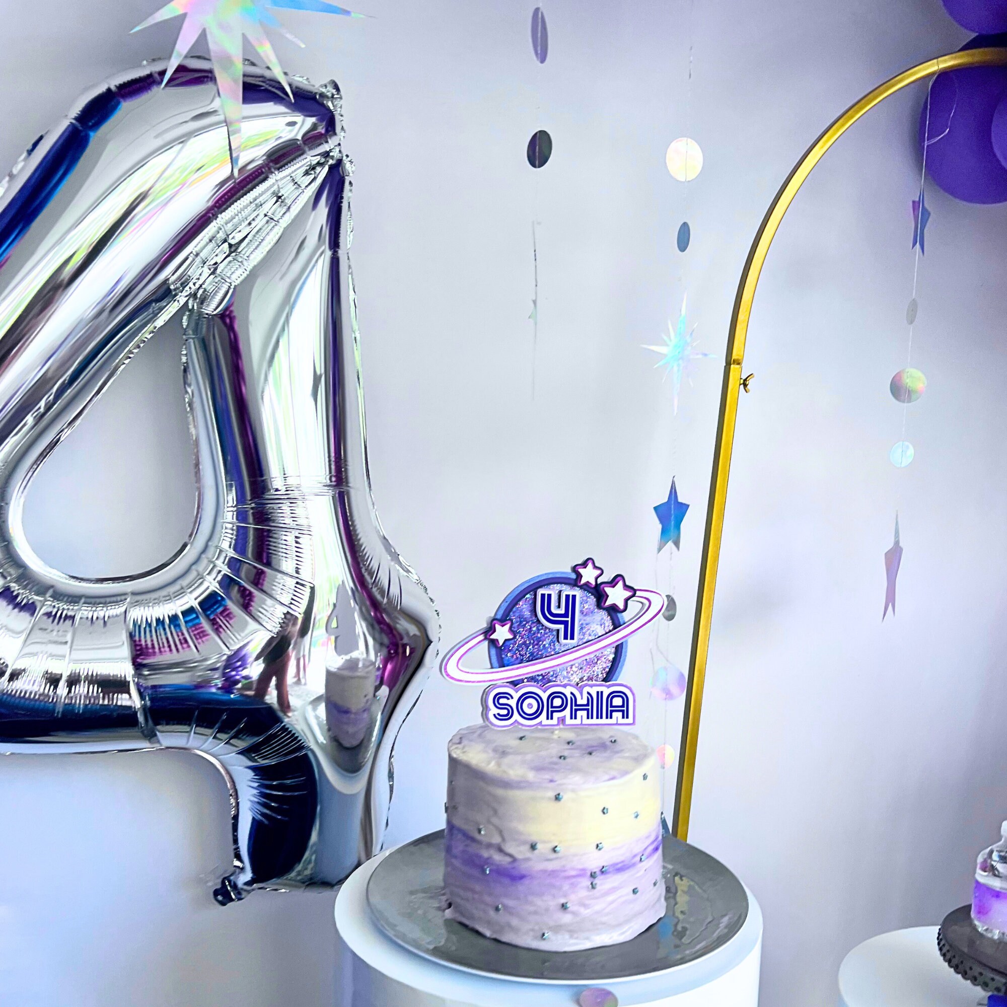 Space Cake Topper Galaxy Cake Topper Birthday Outer Space - Etsy