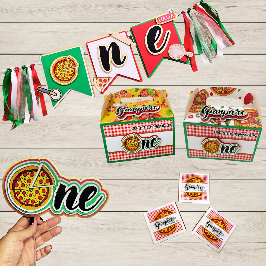 Custom Pizza Theme, Pizza Party Kit,pizza Cake Topper, Pizza Party ...