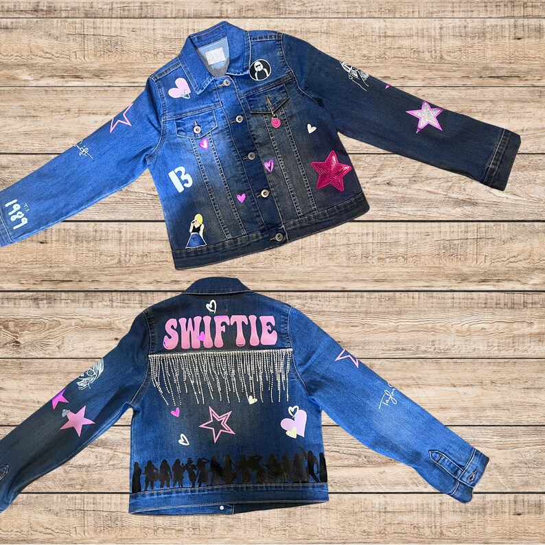 Swiftie Jean Jacket, Custom Demin Jacket, Personalized Jean Jacket, Kids Jacket, Swiftie Gift ...