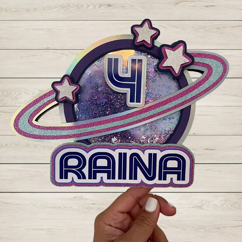 Space Cake Topper, Galaxy Cake Topper Birthday, Outer Space Cake Topper ...