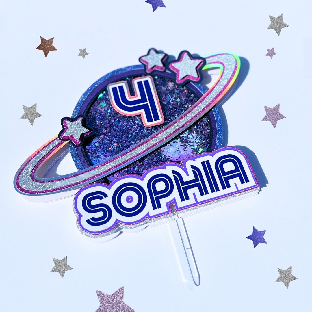 Space Cake Topper Galaxy Cake Topper Birthday Outer Space - Etsy