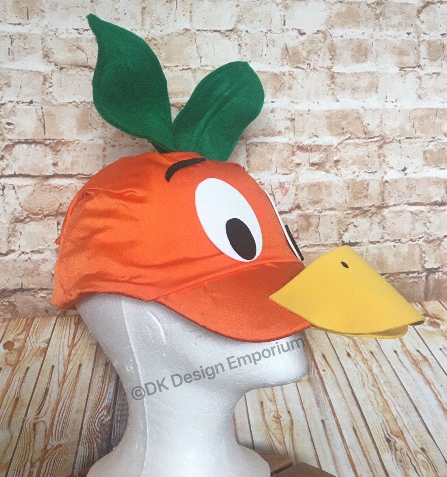 Orange Bird Costume Hat - Bird Hat - Orange Costume Cap - Sunshine ...