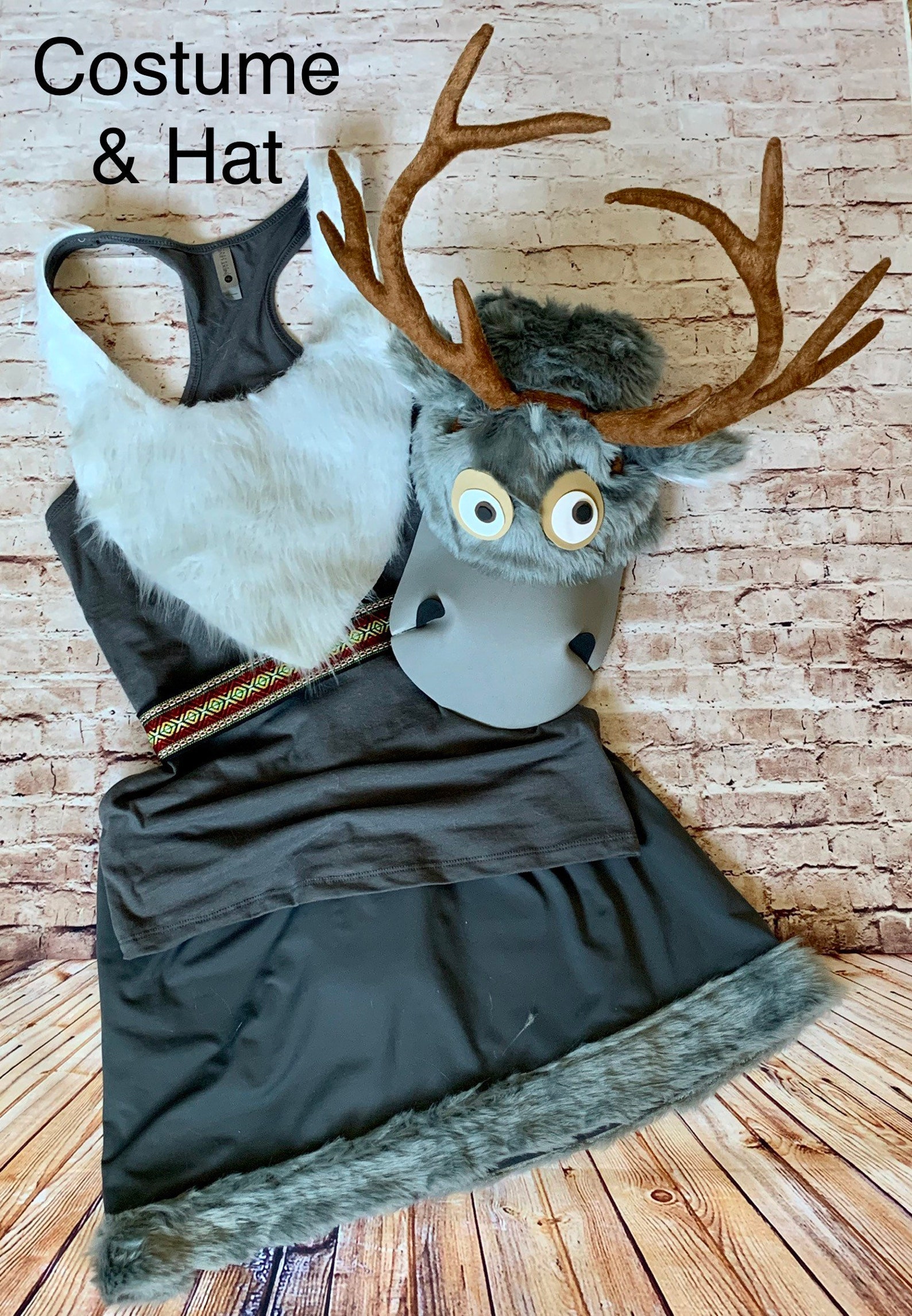 Cartoon Reindeer Running Costume - Sven Inspired Run Costume - Reindeer ...