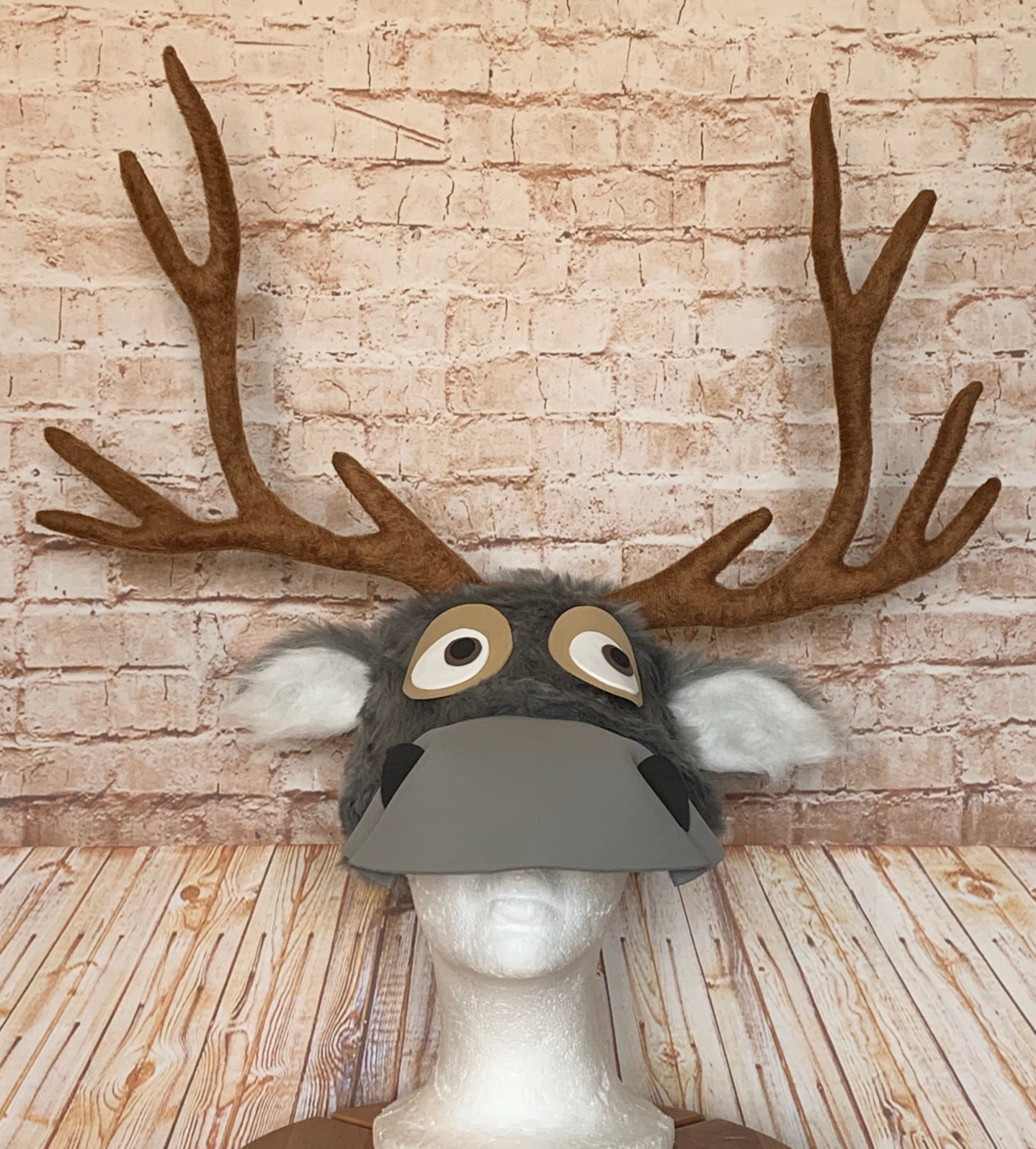 Cartoon Reindeer Costume Hat - Sven Inspired Costume Cap - Reindeer ...