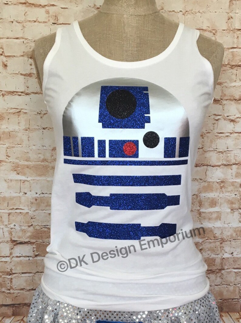 Droid Running Costume Tank R2D2 Inspired Running Top - Etsy