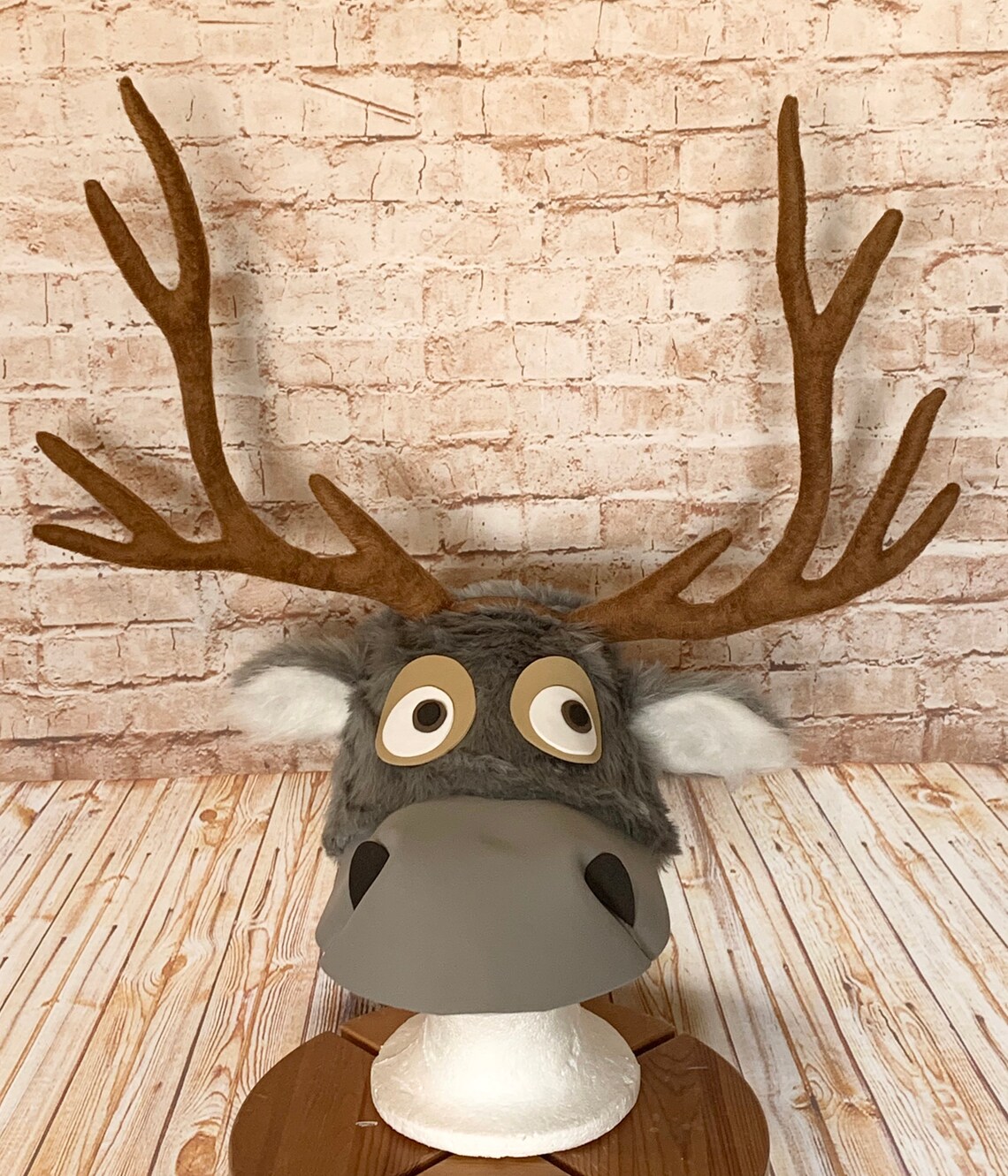 Cartoon Reindeer Costume Hat - Sven Inspired Costume Cap - Reindeer ...