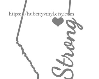 Alberta Strong Heart Vinyl Decal | Etsy