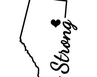 Alberta Strong Heart Vinyl Decal | Etsy