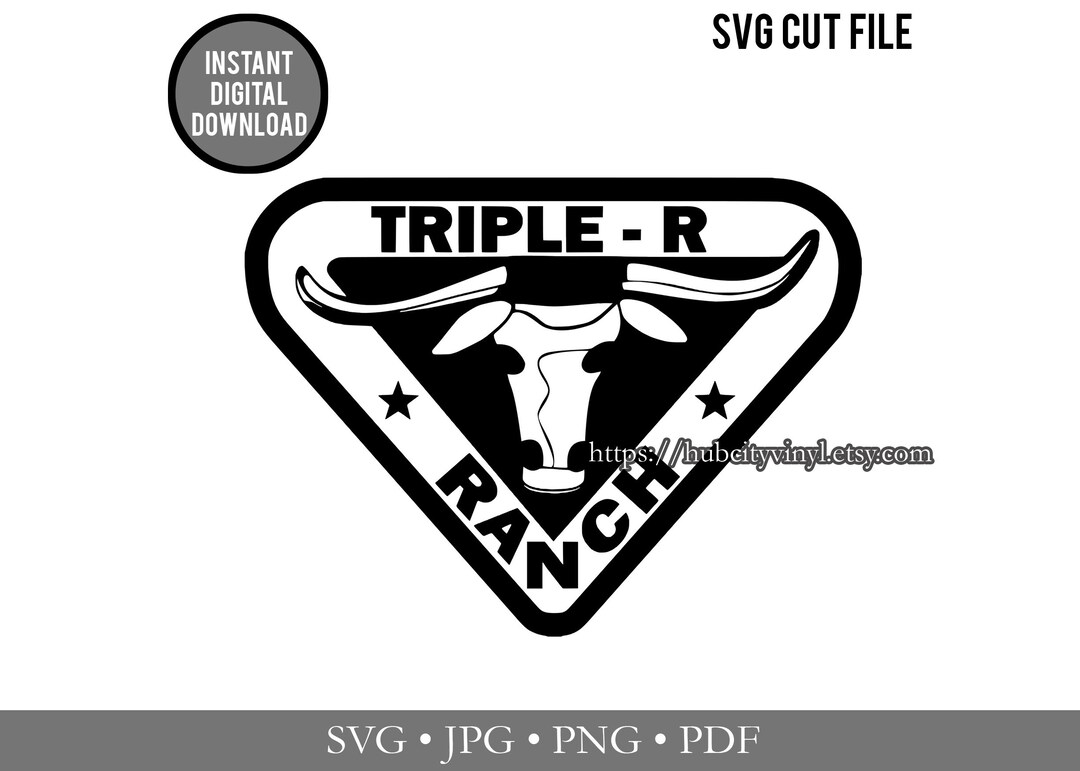 SVG - Cut File - Instant Download - Toy Story Triple R Ranch (.svg ...