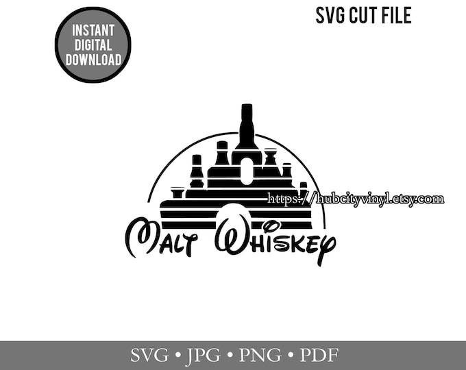 SVG - Cut File - Instant Download - Malt Whiskey (.svg, .jpg, .png ...