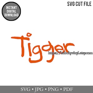 Tigger Signature Svg - Etsy