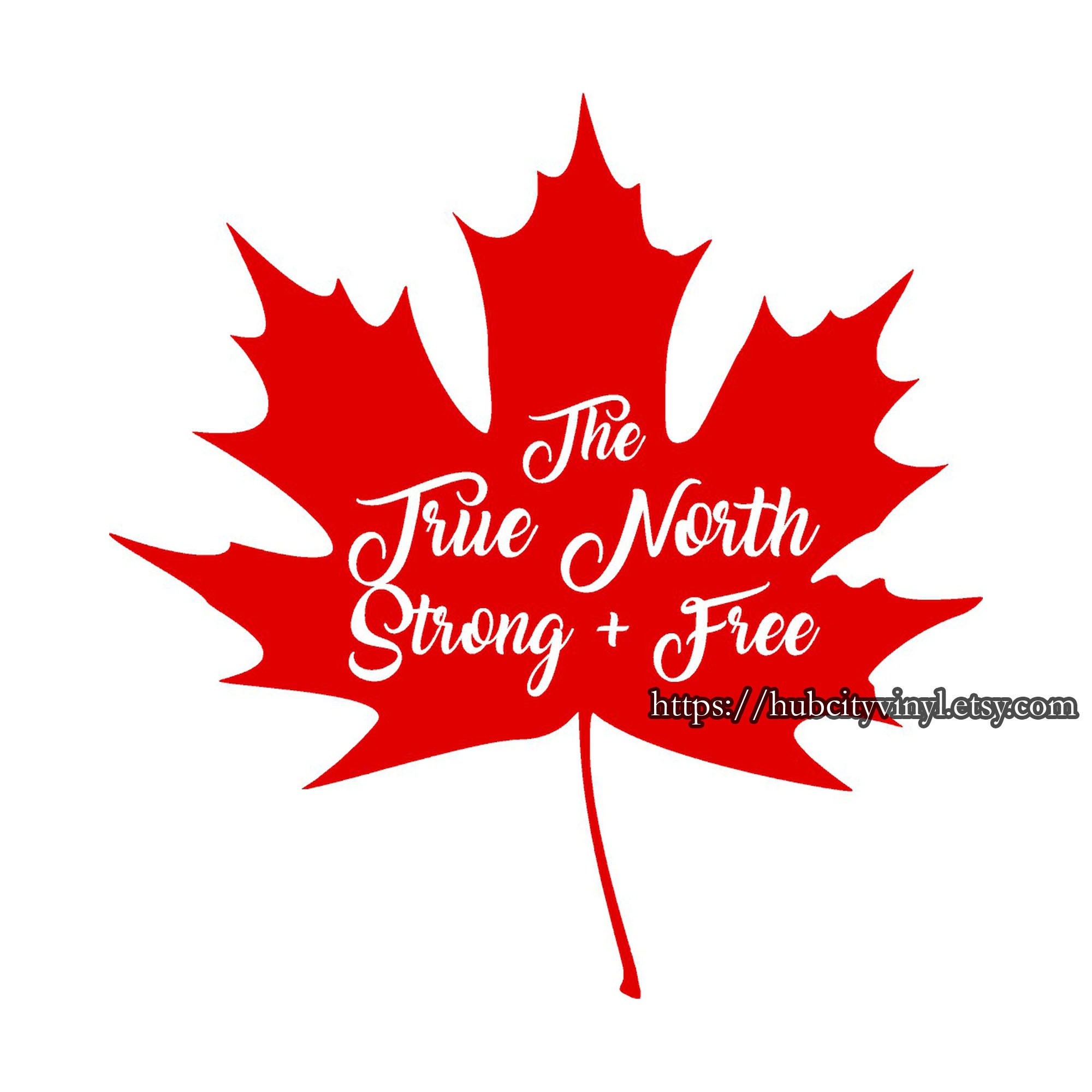The True North Strong & Free Vinyl Decal - Etsy UK