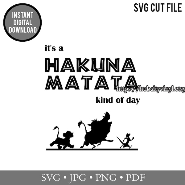Hakuna Matata Template for Cricut - Etsy