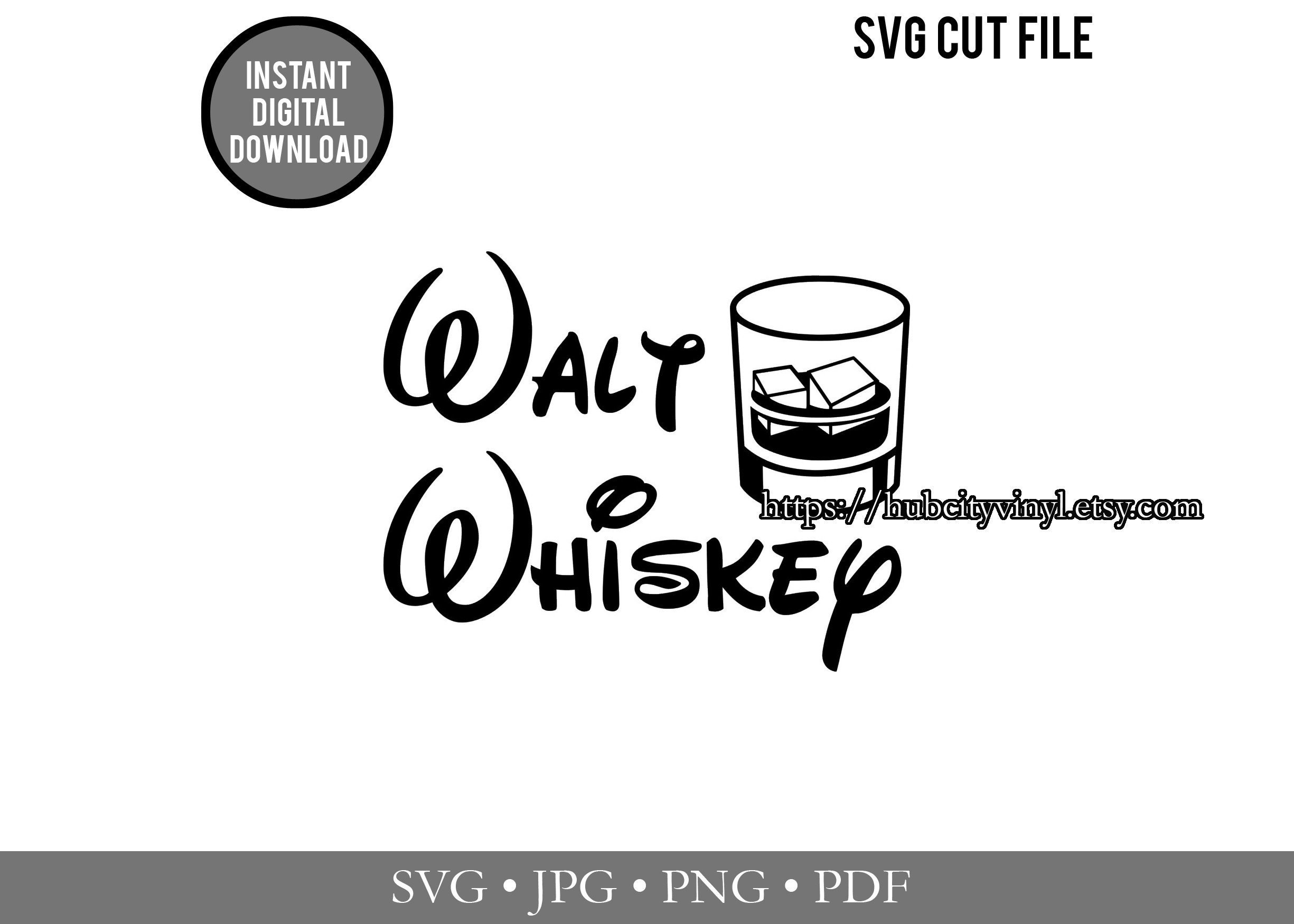 SVG - Cut File - Instant Download - Walt Whiskey (.svg, .jpg, .png ...