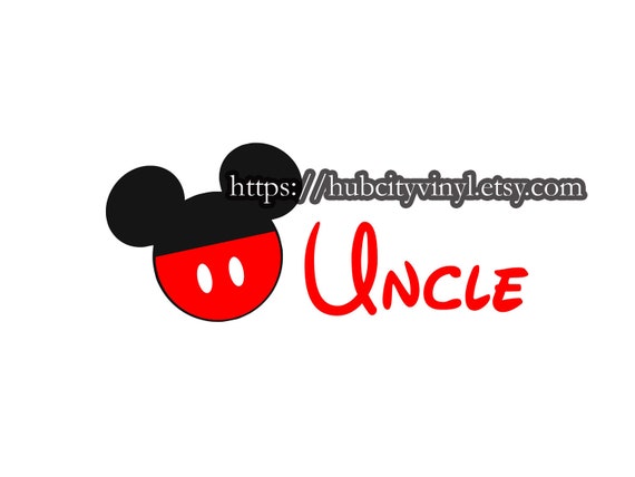 Mickey Mouse Uncle Vinyl DIY IRON ON | Etsy