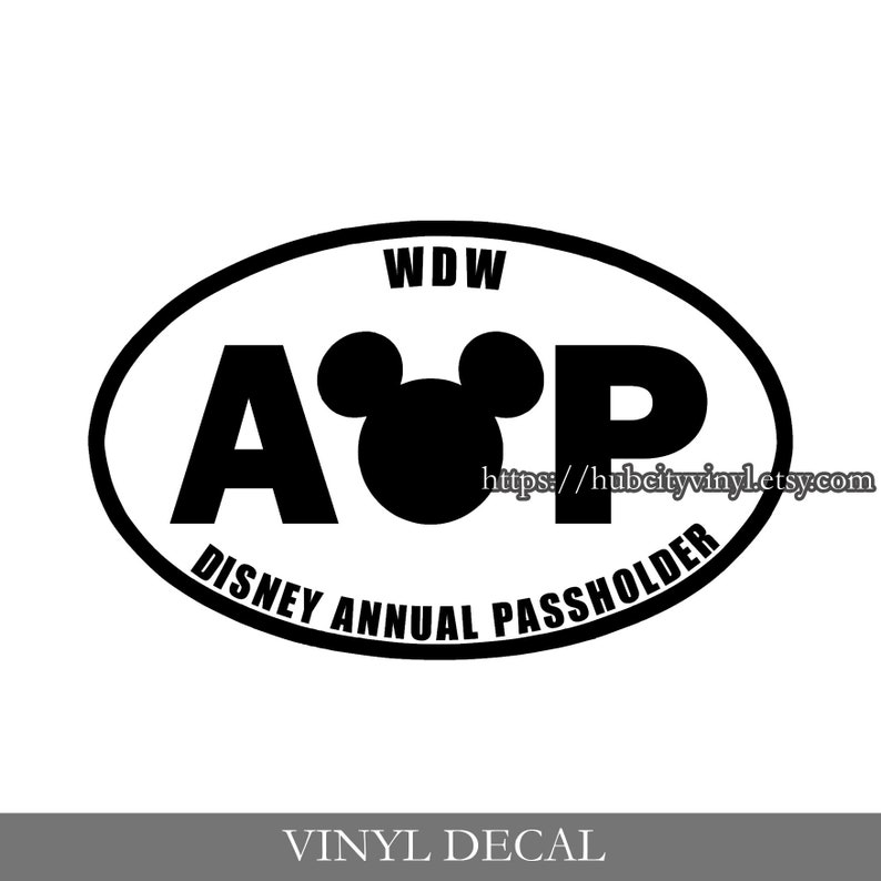 Disney Annual Passholder Vinyl Decal | Etsy