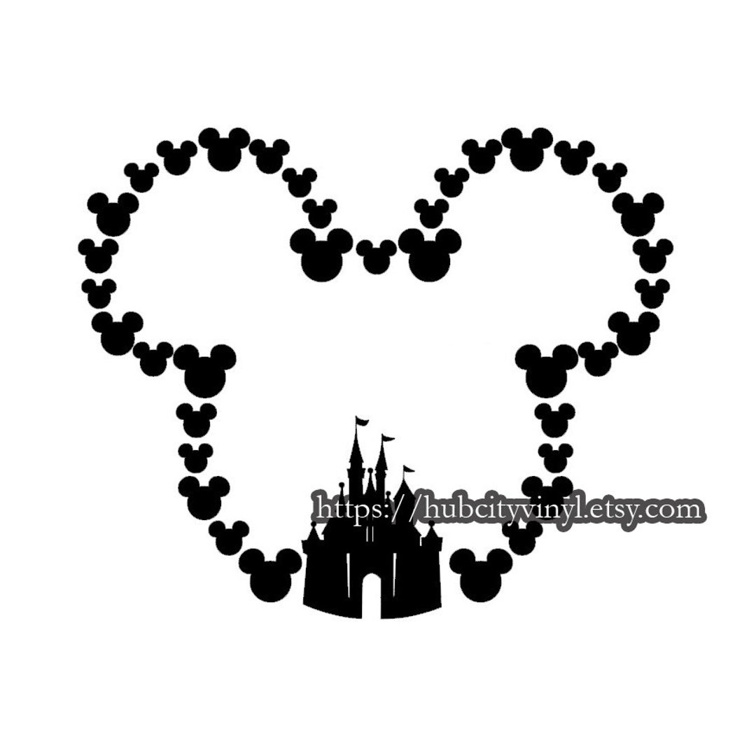 Disney Mickey Castle Outline DIY IRON ON - Etsy