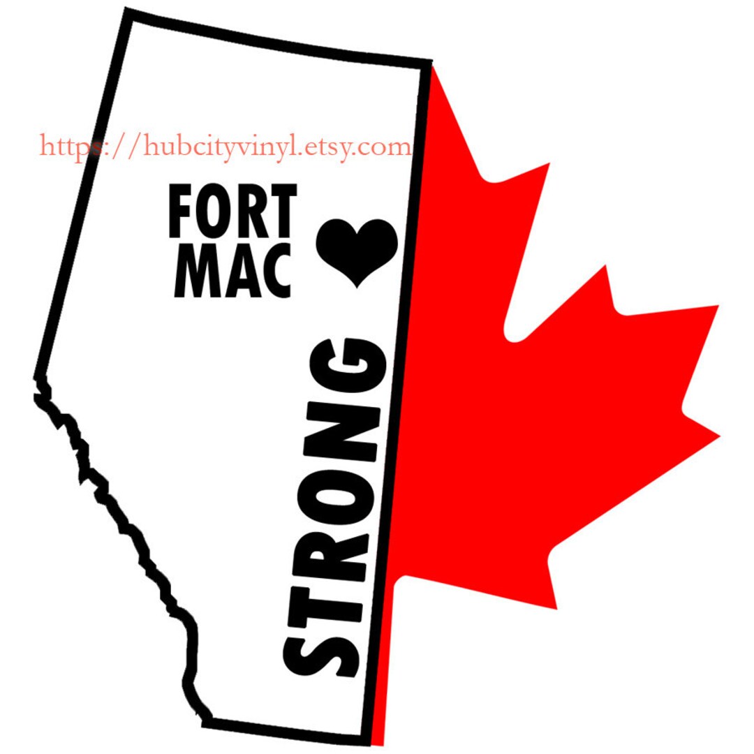 Fort Mac Strong Maple Leaf Vinyl Decal - Etsy