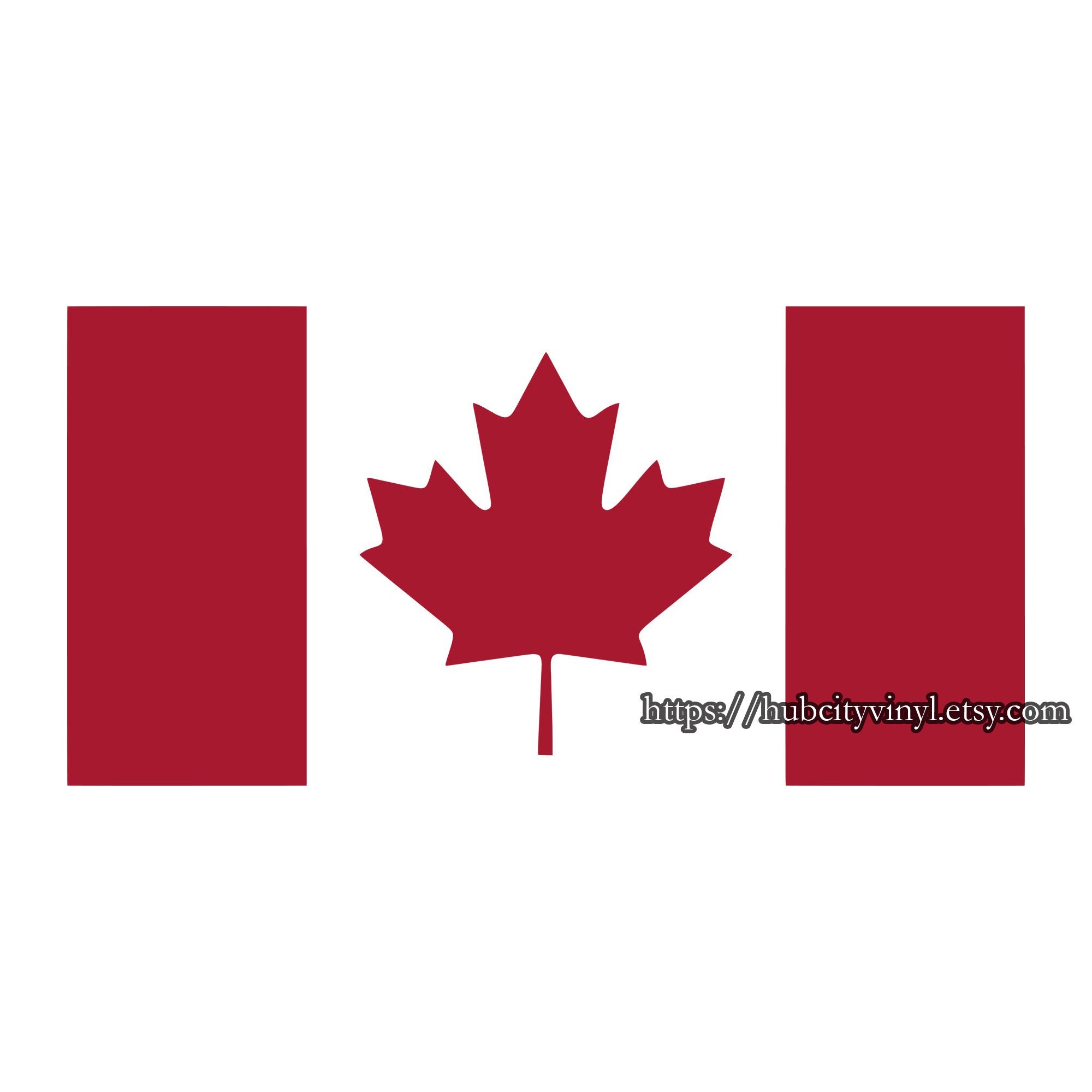 Canadian Flag Vinyl Decal | Etsy