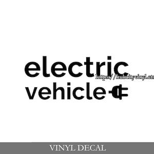 Electric Vehicle Plug Vinyl Decal - Etsy